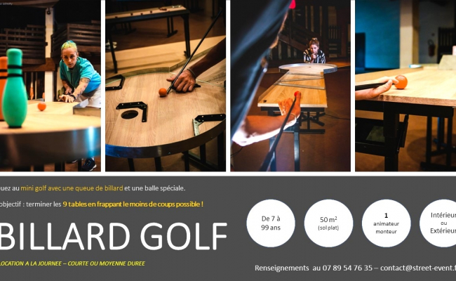 Billard golf sur table - Team Building et ateliers par Street Event